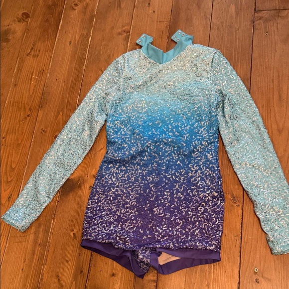 Weissman | Costumes | Weissman Sparkling Aqua And Violet Dance Costume ...